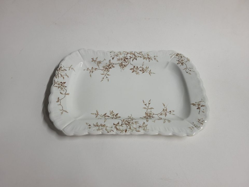 A209. Large porcelain platter, J. Emery, Albany pattern bidding ends 2/ ...