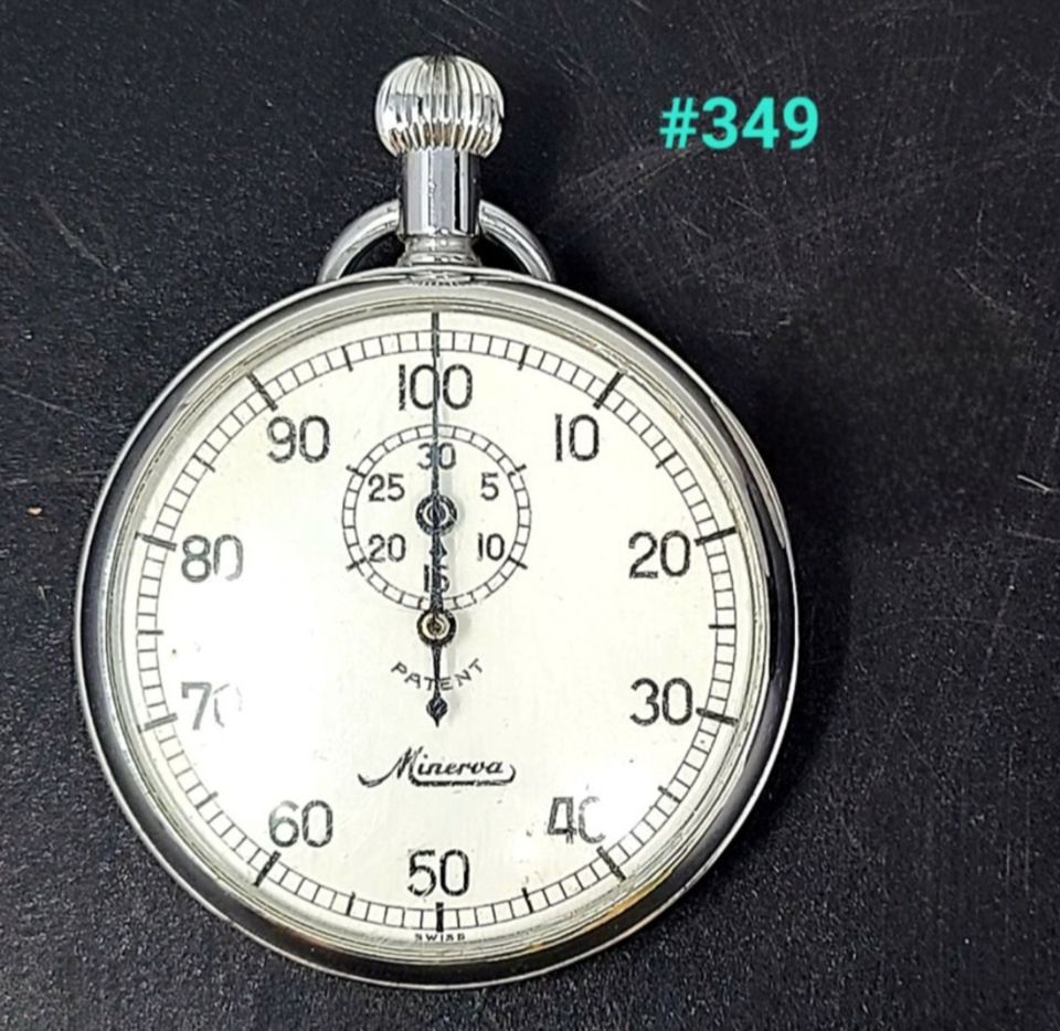 #349- MINERVA SWISS POCKET STOP WATCH bidding ends 7/18 $11.00 ...
