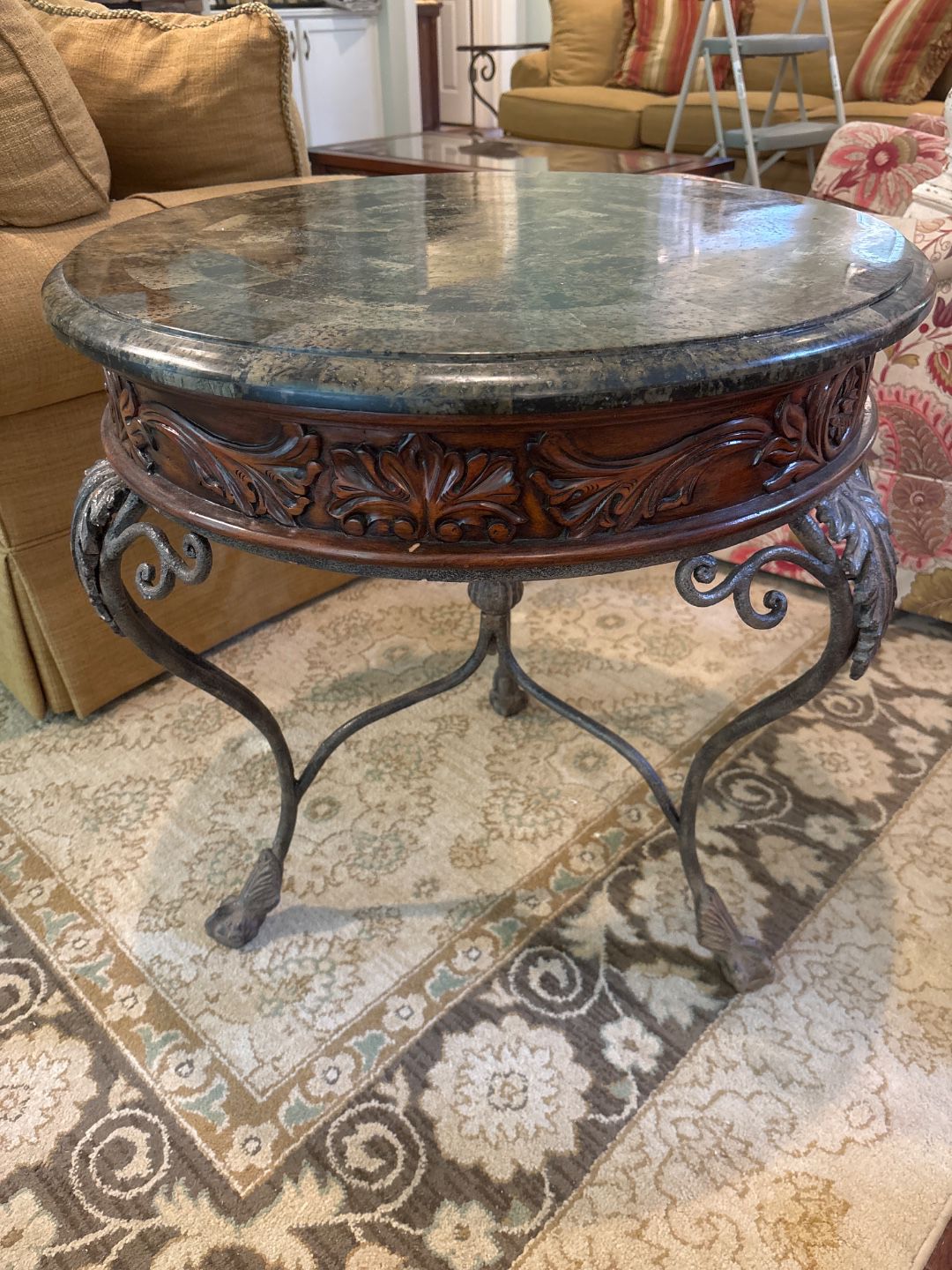 49. Side Table 26W x 26H bidding ends 5/18 $10.00 | EstateSales.NET