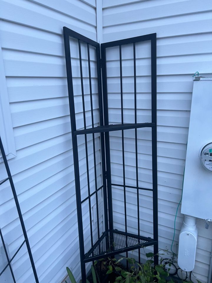 BP: Foldable Black Metal Corner Shelf bidding ends 4/9 $4.00 ...