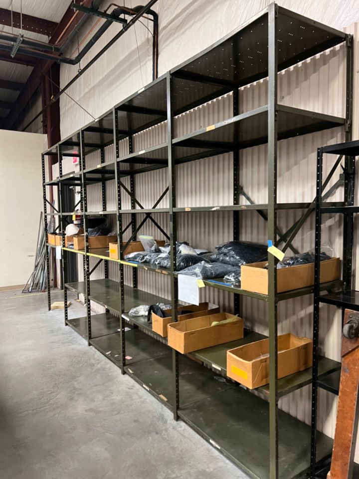 340: Industrial Steel Break Down Shelves - Set of 4 bidding ends 2/26 ...