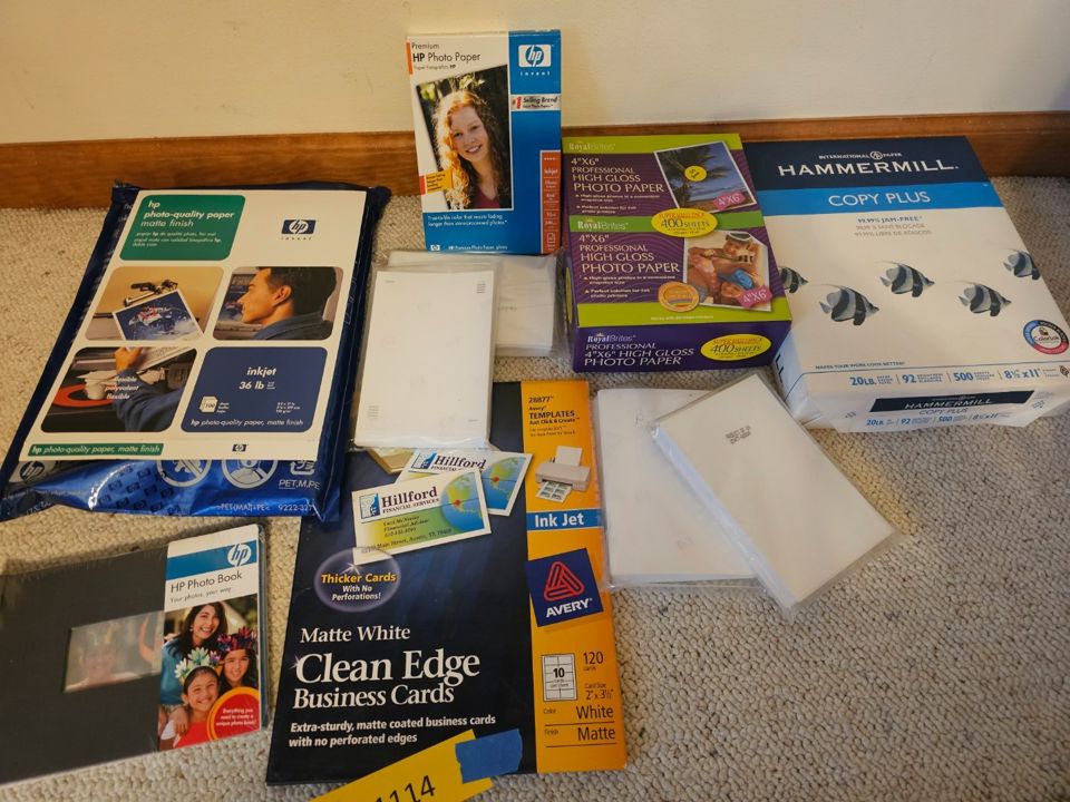 BR 1114: Photo Paper,Paper and More bidding ends 5/1 $3.00 ...