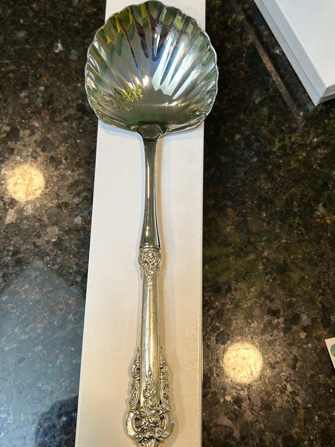 Wallace Grande Baroque Sterling Silver Shell Berry Spoon bidding ends 7 ...