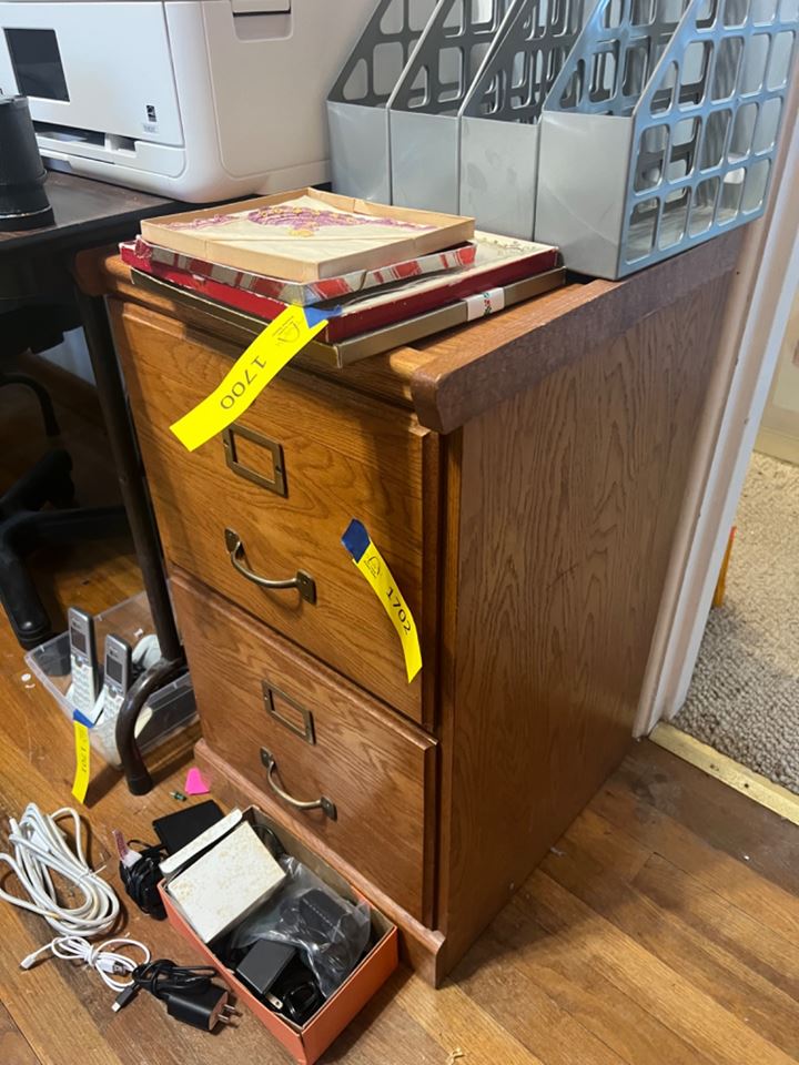 BR 1702: Two Drawer Wood File Cabinet bidding ends 7/6 $3.00 ...