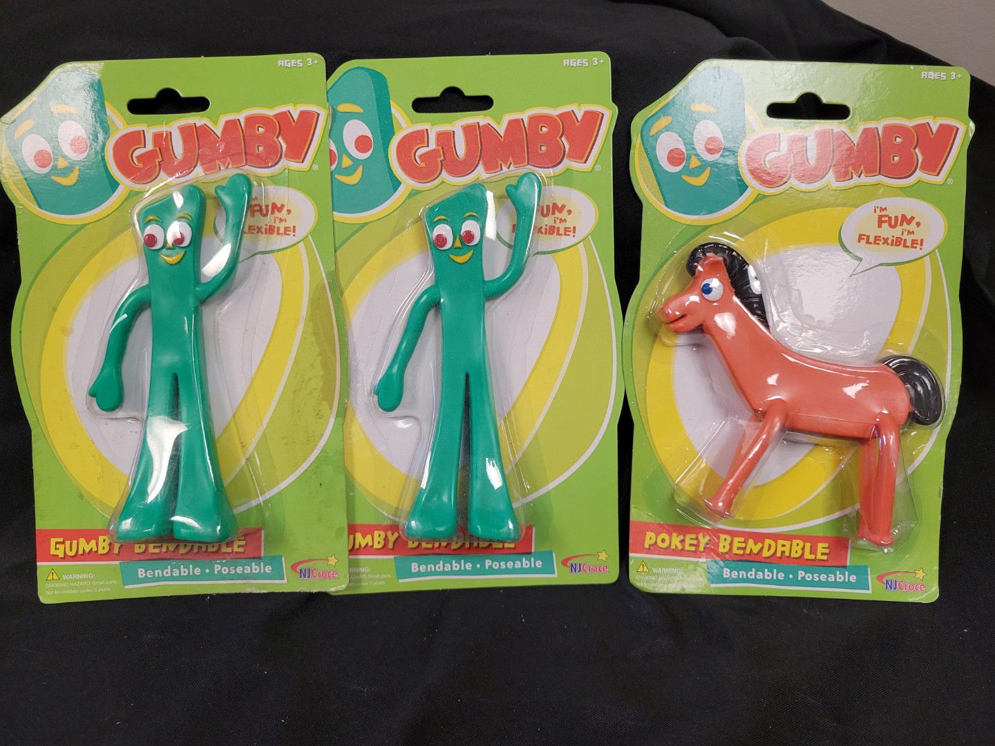 3 - Gumby Pokey Bendable Gumby Figure 6 Kids Toy Action Figure Original ...