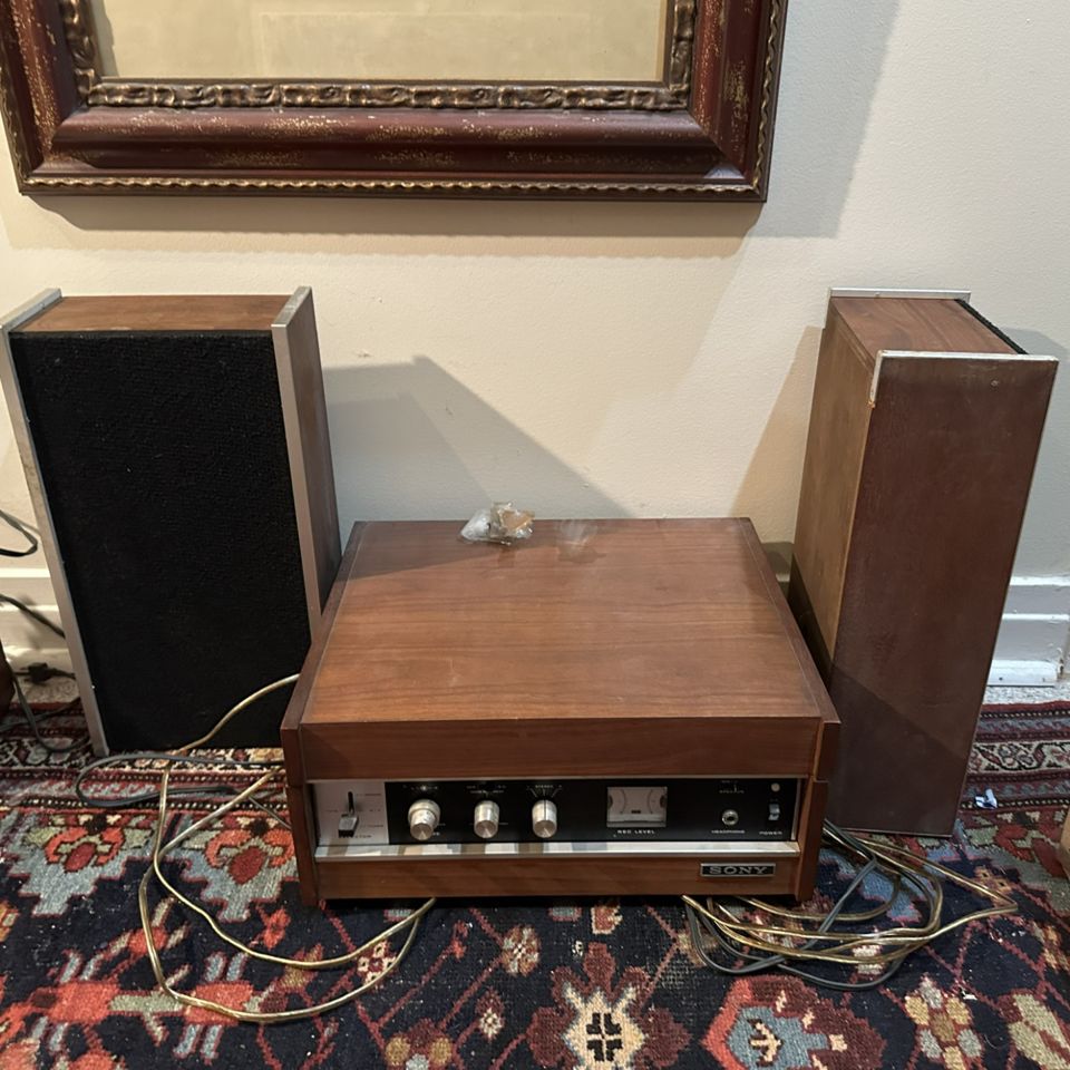 Sony TC-230W Reel to Reel Tapecorder with Speakers and Stereo Tuner ...