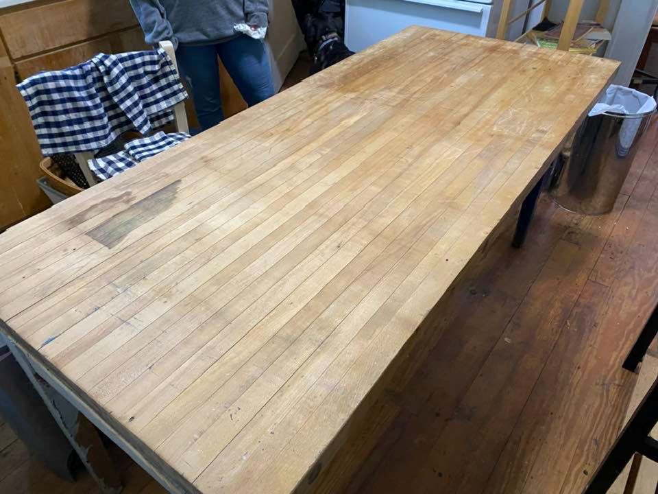 Butcher Block Table Top bidding ends 5/13 $10.00 | EstateSales.NET