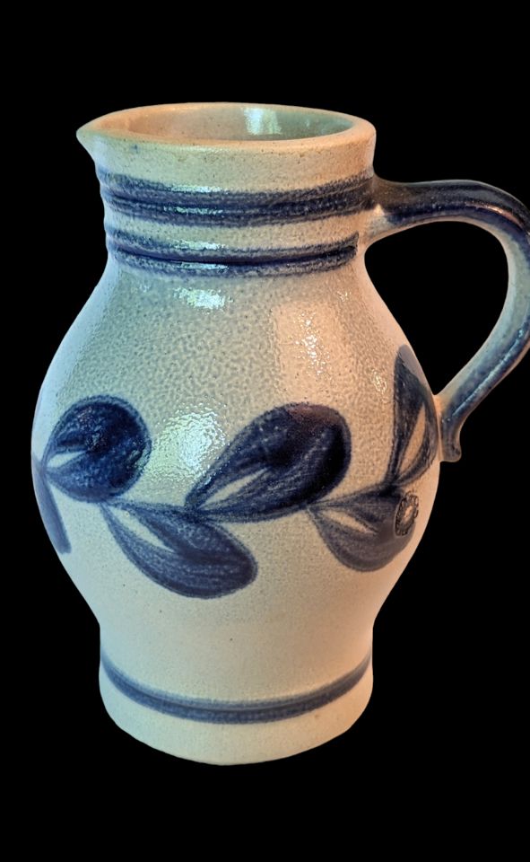 #135 German Salt Glaze Pitcher Jug Cobalt Blue Kleiraba Keramik ...