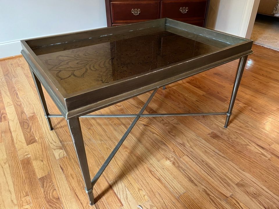 #44 Modern Art Nouveaux Damask Coffee Table bidding ends 7/10 $195.00 ...