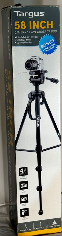 1100-28-0 / TARGUS - Camera and Camcorder Tripod (Item# GT-BK58T) (open ...