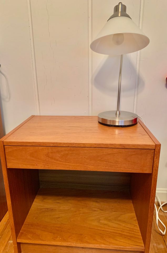 MCM Side Table with Single Drawer bidding ends 9/2 $60.00 | EstateSales.NET