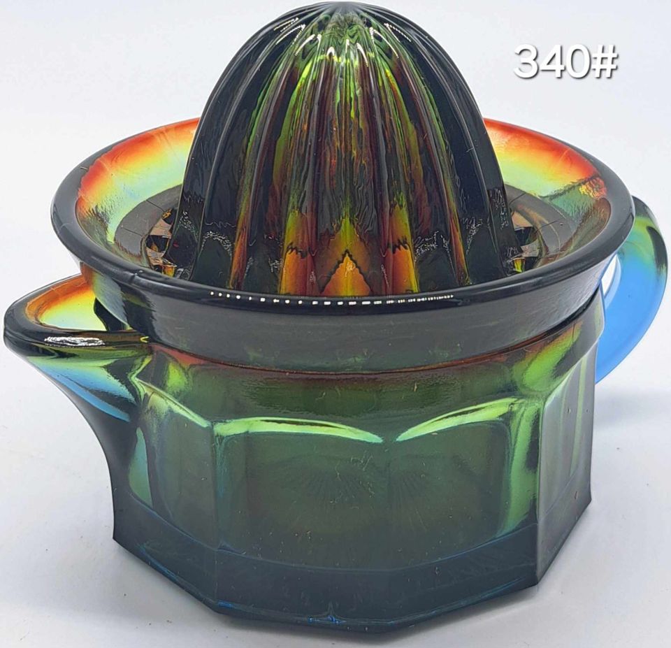 #340- EDNA BARNES CARNIVAL GLASS REAMER CUP bidding ends 6/19 $16.00 ...