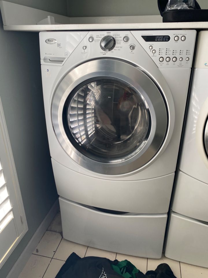 Whirlpool Duet Washing Machine with Under Drawer bidding ends 9/3 $50. ...