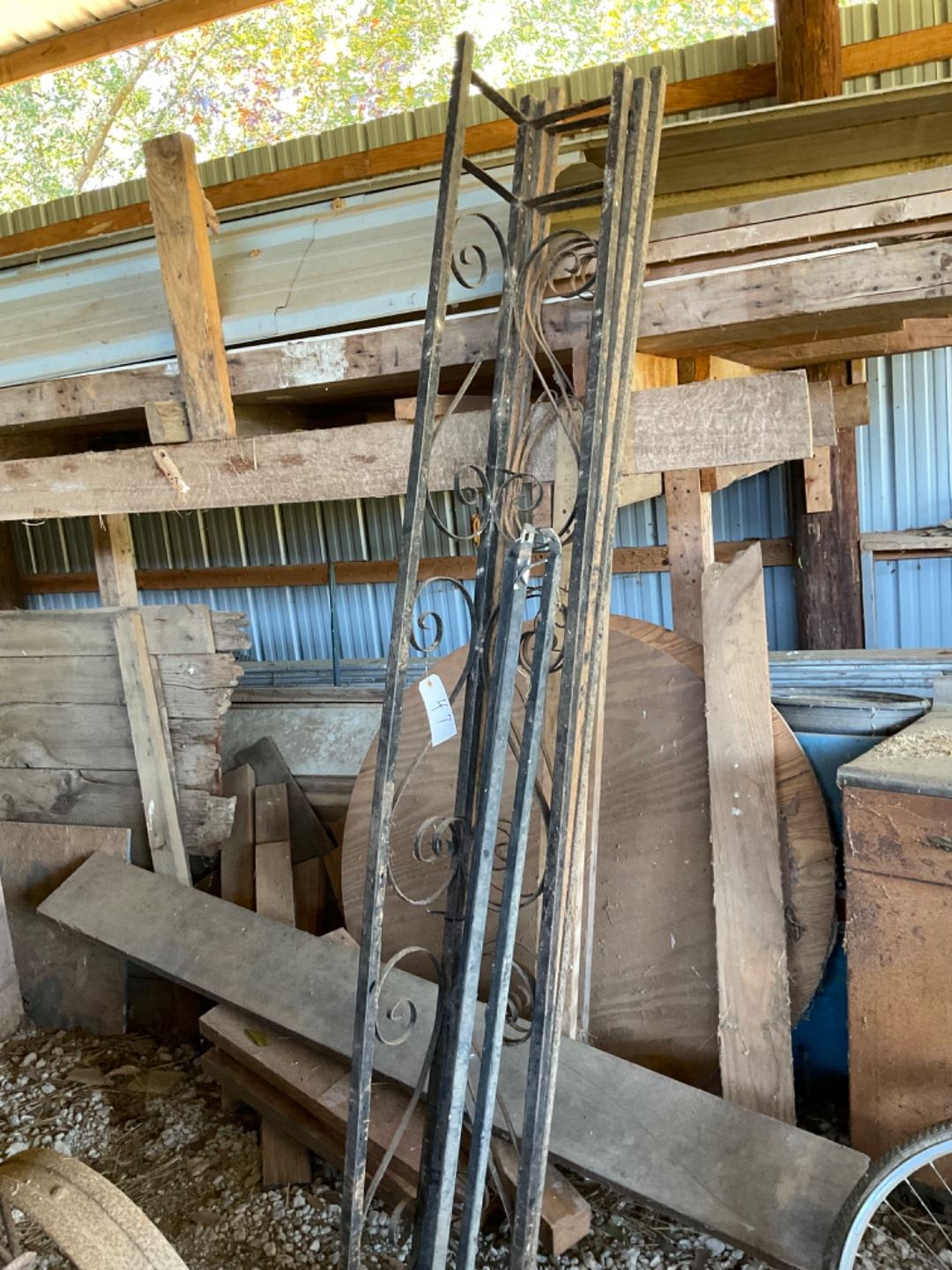 Pair of Vintage Wrought Iron Porch Columns bidding ends 10/25 $75.00 ...