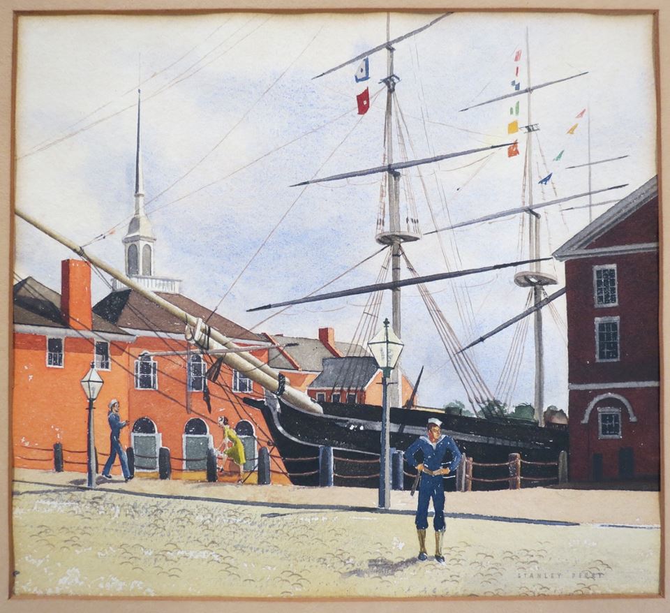 1940's WWII Stanley Perry Watercolor Painting bidding ends 2/9 $5.00 ...