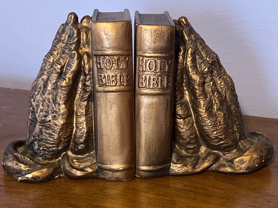 Praying Hands Holy Bible Bookends - 6” bidding ends 3/5 $12.00 ...