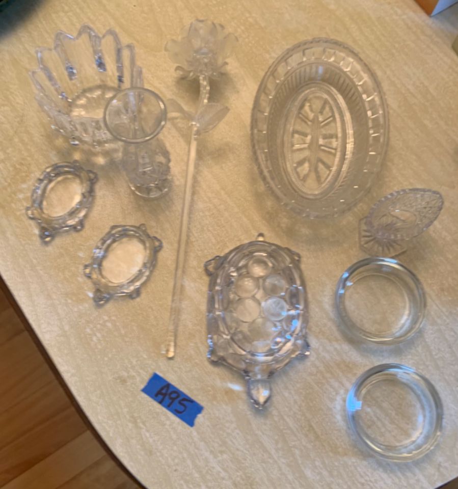 Lot A95 Misc. Glassware Salts Lot (Turtle & More) bidding ends 5/15 $10 ...